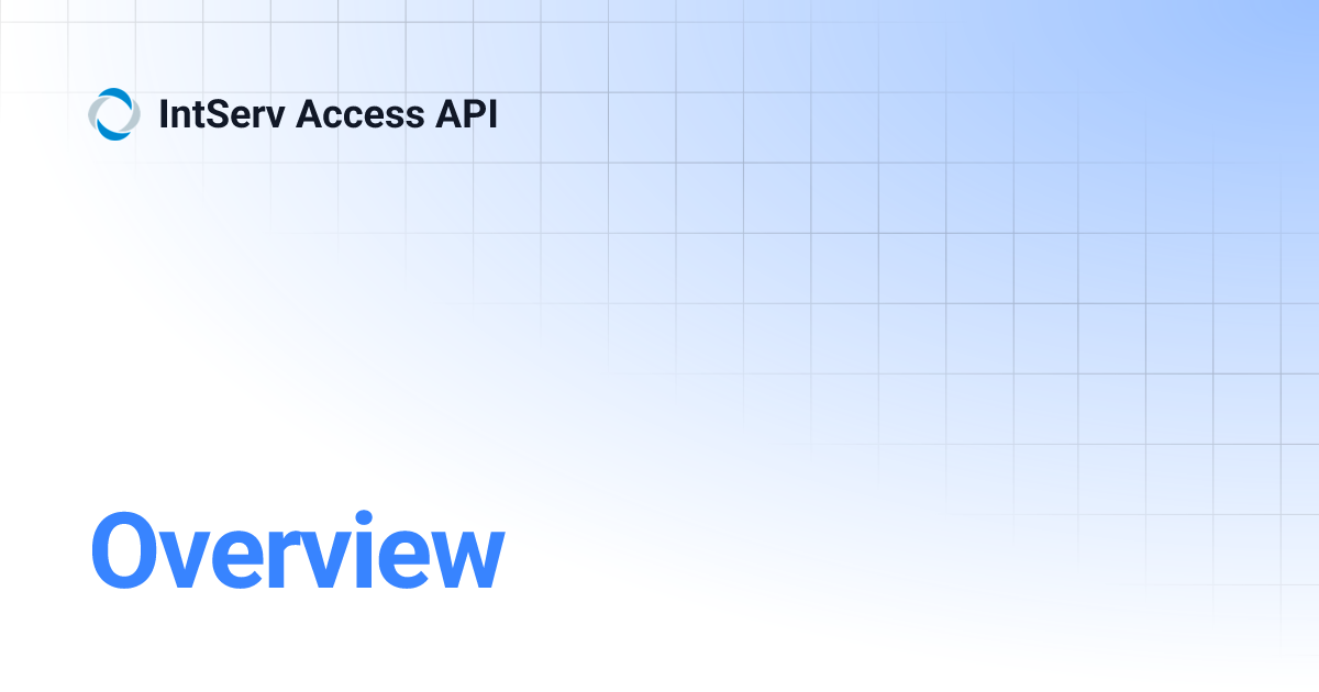 Overview | IntServ Access API
